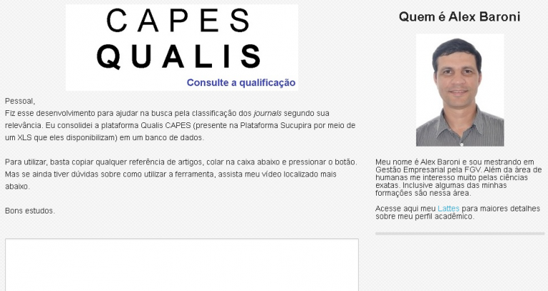 Ranking Qualis CAPES e Plataforma Sucupira